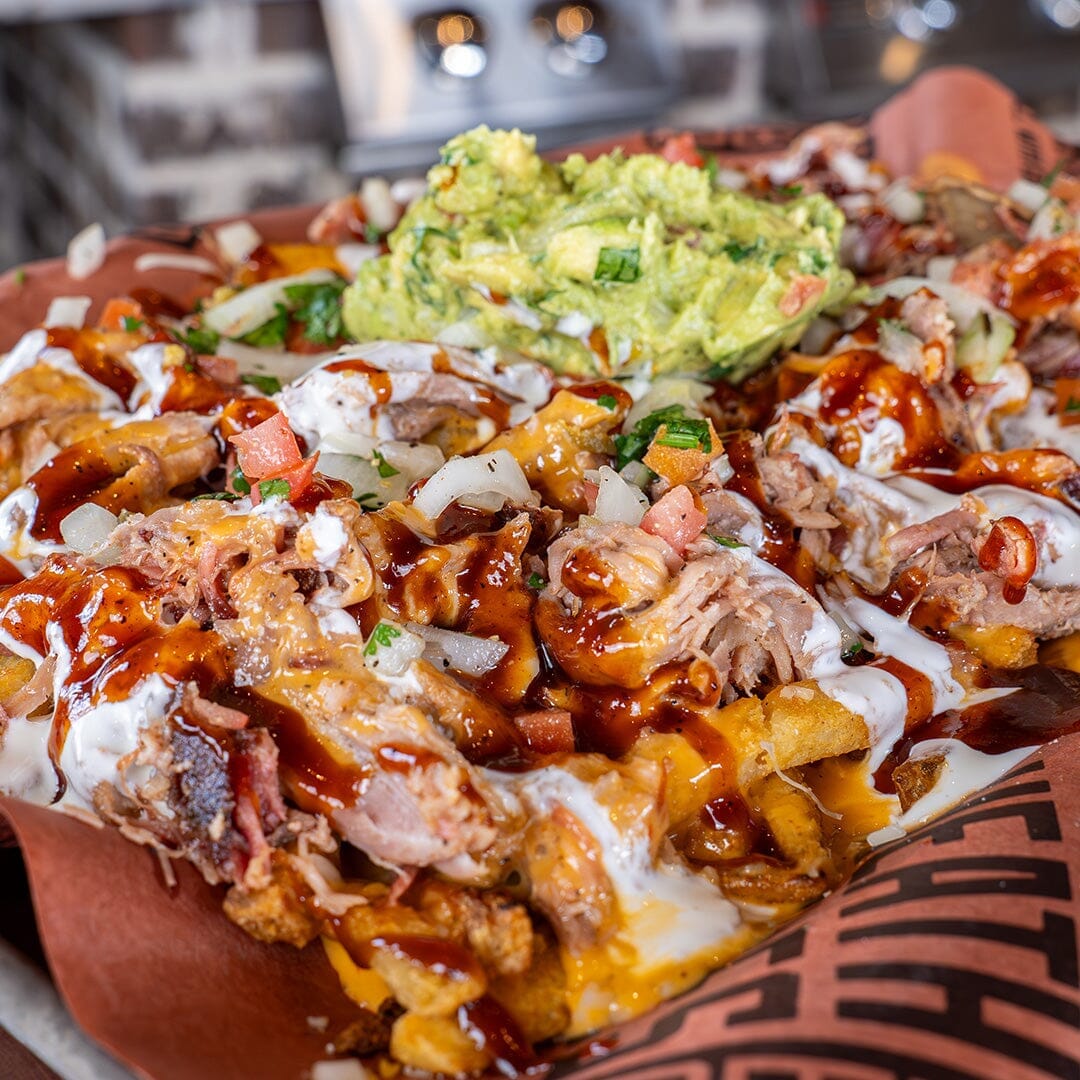 Loaded BBQ Cheese Fries On the Traeger Flatrock Flat Top Grill – Heath ...