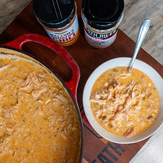 White Bean Chicken Chili on the Traeger Ironwood XL – Heath Riles BBQ